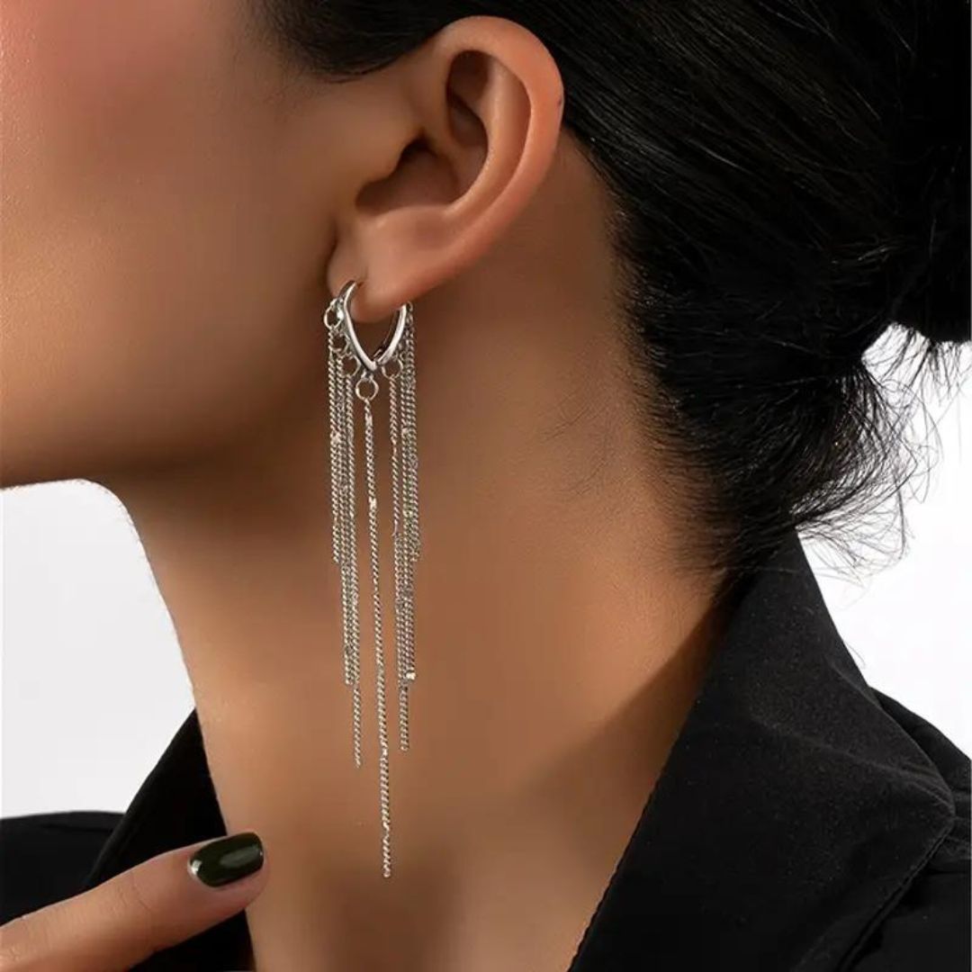 Long tassel earrings store